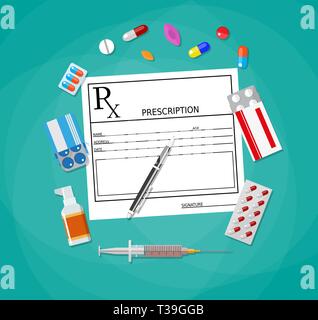 Medical pills and tablets texture in flat style. Stylized medication ...