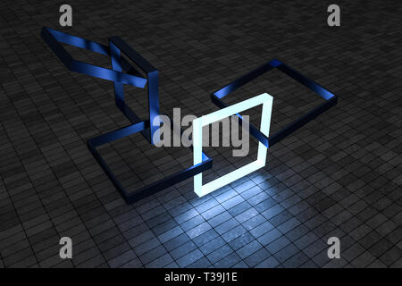 3d rendering, creative frames with sense of science and technology ...