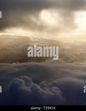 thunder storm from above with a blanket of clouds Stock Photo - Alamy