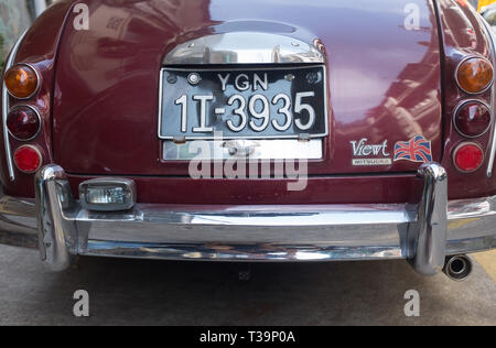 Car Number Registration Plate Yangon Myanmar Stock Photo - Alamy