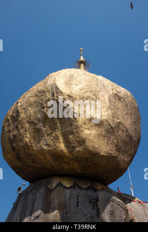 Myanmar (Burma), Mon State, Kyaiktiyo, Buddhist devotees in prayer at ...