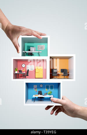 3D people holding a house Stock Photo - Alamy