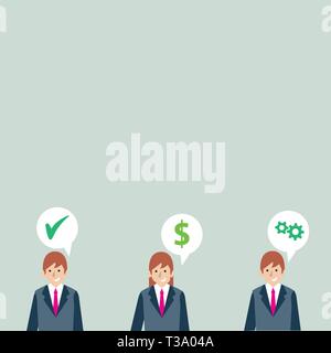 Businessmen Each has their Own Speech Bubble with Optimization Cost ...