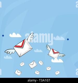 Many Colorful Airmail Flying Letter Envelopes and Two of Them with ...