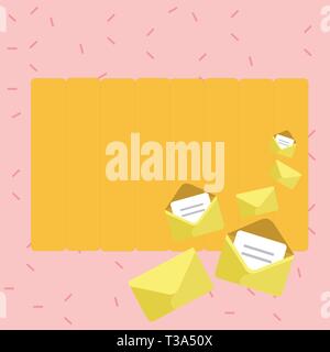 Closed and Open Envelopes with Letter Tucked In on Top of Color ...