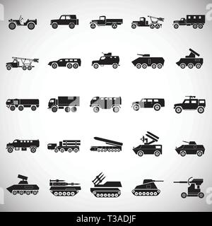 Military Vehicles Army Soldier Transportation Set Stock Vector Art ...