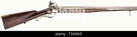 A German double-barrelled flintlock shotgun,circa 1760. Two-stage ...
