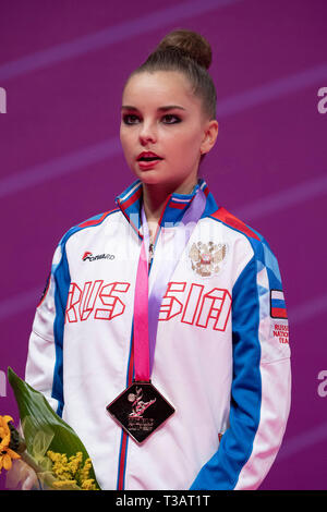 Russia's Arina Averina during the FIG Rhythmic Gymnastics World Cup ...