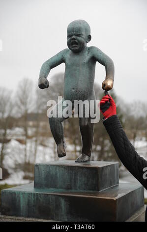 Oslo, Norway, Vigelandspark, Sinnataggen Stock Photo - Alamy