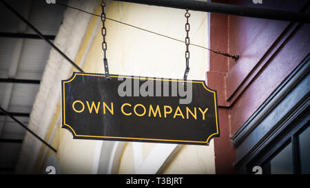 Street Sign Own Company Stock Photo - Alamy