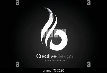 Painting Brush On Letter Logo Design F Stock Vector Image & Art - Alamy