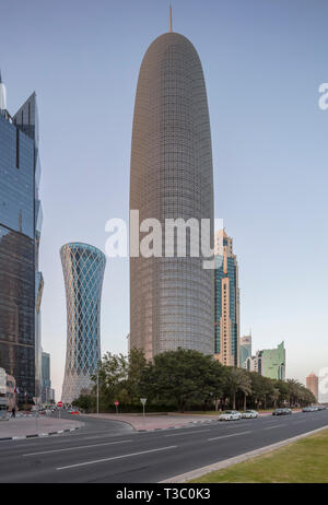 Burj Doha, also known as Doha Tower and previously as Burj Qatar and ...