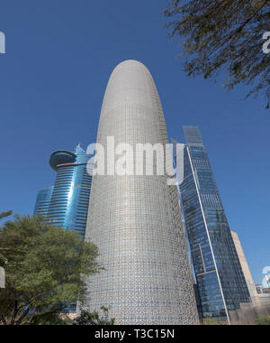 Burj Doha, also known as Doha Tower and previously as Burj Qatar and ...