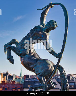 Centaur (Kentauren) 1939 bronze sculpture, Observatorielunden, Vasastan ...