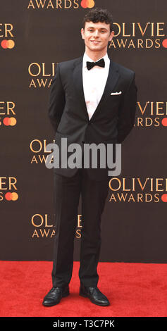 Charlie Stemp seen on the red carpet during The Olivier Awards 2019 ...