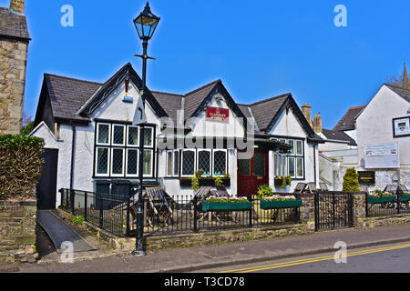 Llandaff Cathedral and high street, Cardiff, South Wales, UK Stock ...