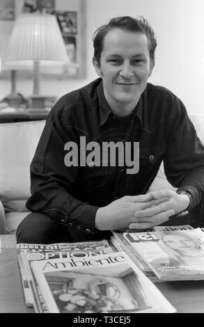 Nick Ashley Fashion Designer sitting in his office in London, UK Stock ...