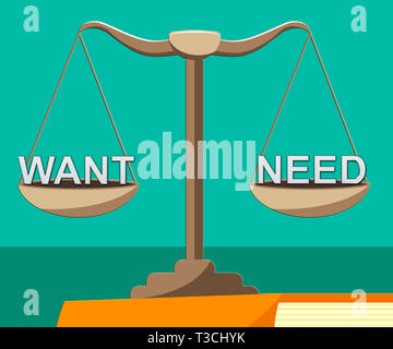 needs and wants balance Stock Photo - Alamy