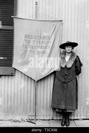 Woman Suffrage Banners - Woman Suffrage Movement ca. 1917 Stock Photo ...