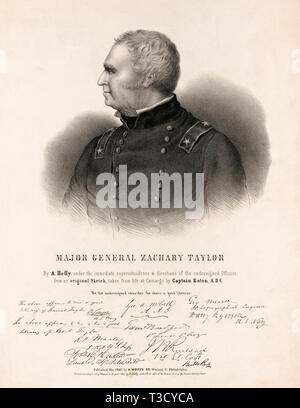 Portrait of General Zachary Taylor, an officer of the U.S. Army during ...