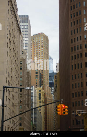 Manhattan skyscrapers at day time, bottom view Stock Photo - Alamy