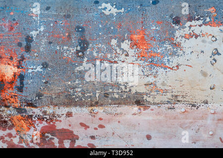 Steel sheet with delaminating paint and rust Stock Photo - Alamy