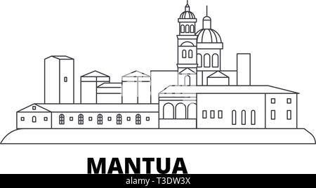 Italy, Mantova. City skyline, architecture, buildings, streets ...