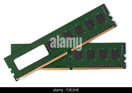 Photo of DDR4 DDR3 DDR2 DDR RAM memory module isolated on white background. High resolution ...