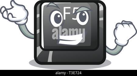Businessman f5 installed on the mascot computer Stock Vector Image ...