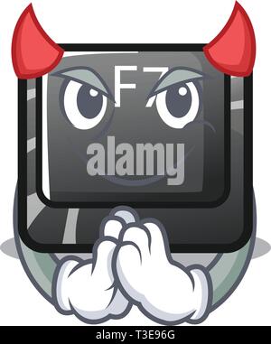 Angry F7 button installed in computer cartoon Stock Vector Image & Art ...