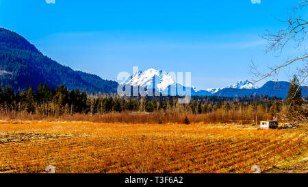 Mount Robie Reid on the left and Mount Judge Howay on the right, viewed ...