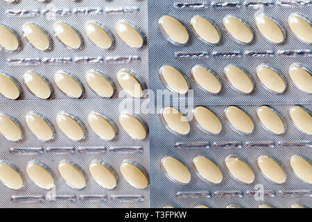 convex pills in a packaged Stock Photo - Alamy