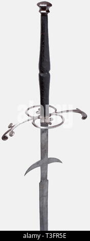 A German two-hand sword, circa 1580. Straight blade with long ricasso ...