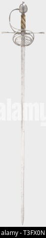 A swept-hilt rapier of Pappenheim type, Germany, circa 1630 Slender ...