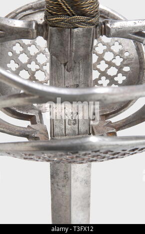 A swept-hilt rapier of Pappenheim type, Germany, circa 1630 Slender ...
