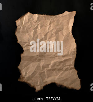 Blank Paper With Burned Edges on Wood Background With Sea Shells and ...