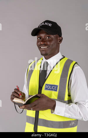 Police - British law enforcement careers concept. Headwear of UK police ...
