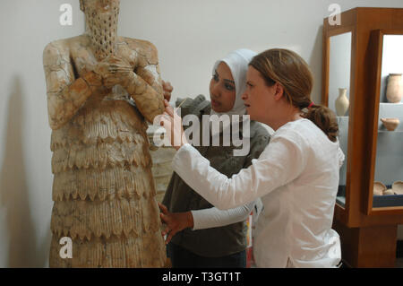 Sabine Kessler working on restoration project from Mari at the National ...