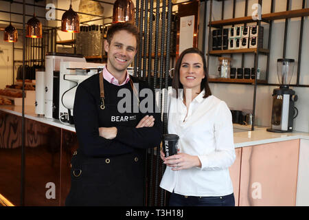 Husband and wife team Stephen and Ruth Deasy of Bear Market Coffee shop ...