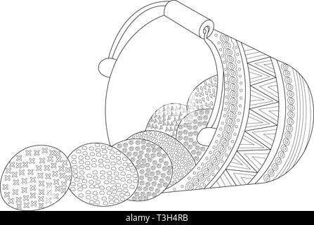 Coloring page in zentangle inspired style. Running horse ornate by ...