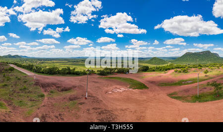Aerial view of Cerro Paraguari. These Mountains are one of most iconic ...