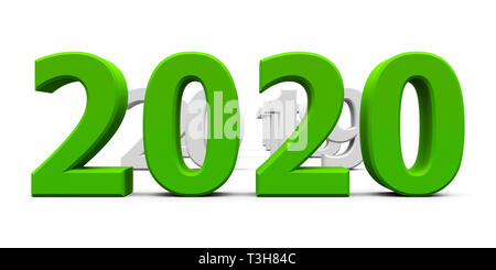 Green 2018 come represents the new year 2018, three-dimensional ...