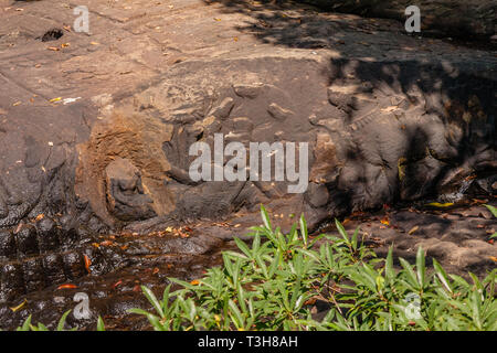 Lord Vishnu lying on the serpent god Ananta, with Goddess Lakshmi at ...