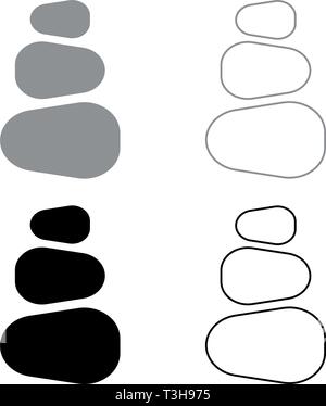 Spa Stones Icon. Flat Color Design. Vector Illustration Stock Vector ...