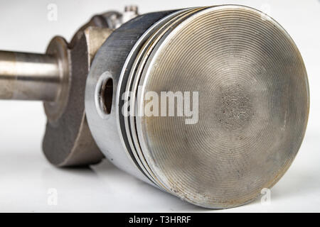 Piston and connecting rod of a small combustion engine. Components ...