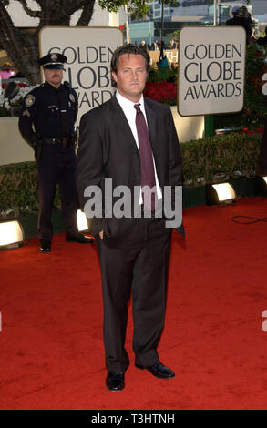 Matthew Perry at the Golden Globe Awards in 2002 Credit: Ron Wolfson ...