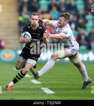 Rory Hutchinson of Northampton Saints in action Stock Photo - Alamy