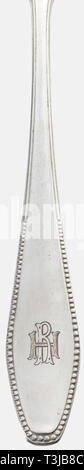 Rudolf Heß, his personal 66-piece silver flatware service Silver with hallmarks "800", the ...