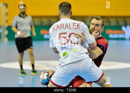 Pilsen, Czech Republic. 10th Apr, 2024. L-R Matej Vydra, Milan Havel ...