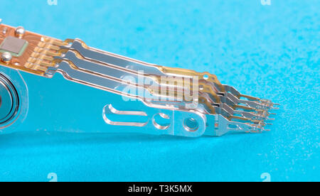 Part of an harddisk close-up details of the computer, selective focus ...